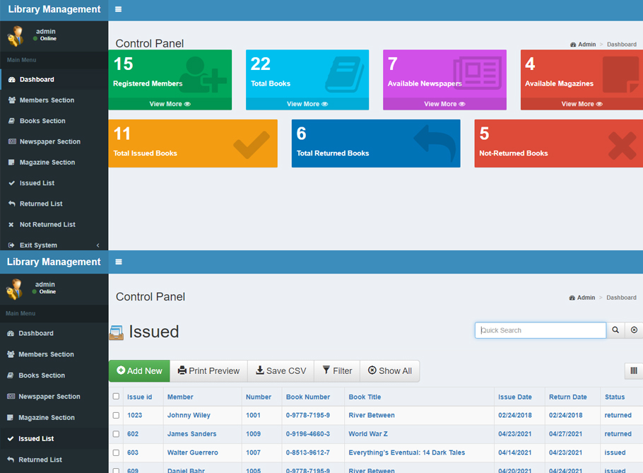 Library Management System In Php With Source Code Source Code And 